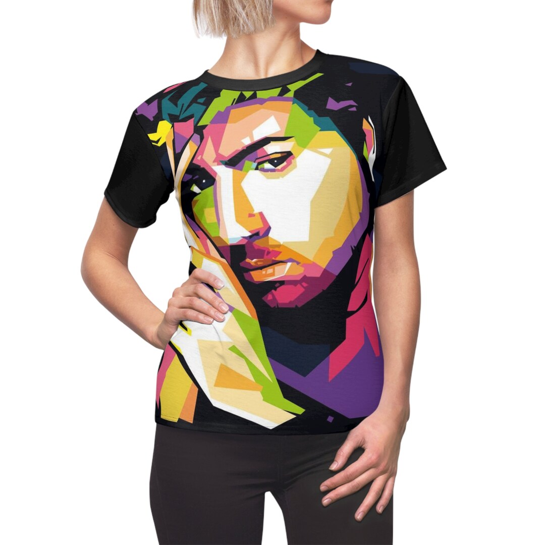 Custom George Michael Inspired Graphic Tee Women's Cut & Sew Polyester ...