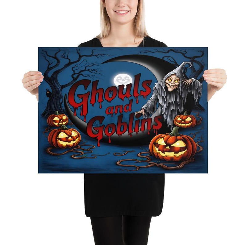 Poster Ghouls and Goblins Halloween - Etsy