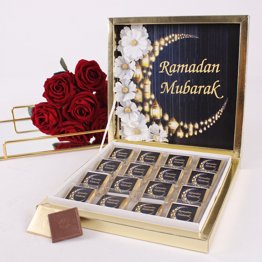 Ramadan Kareem Eid Mubarak Eid Al-adha Chocolate Favors Box, Chocolate ...