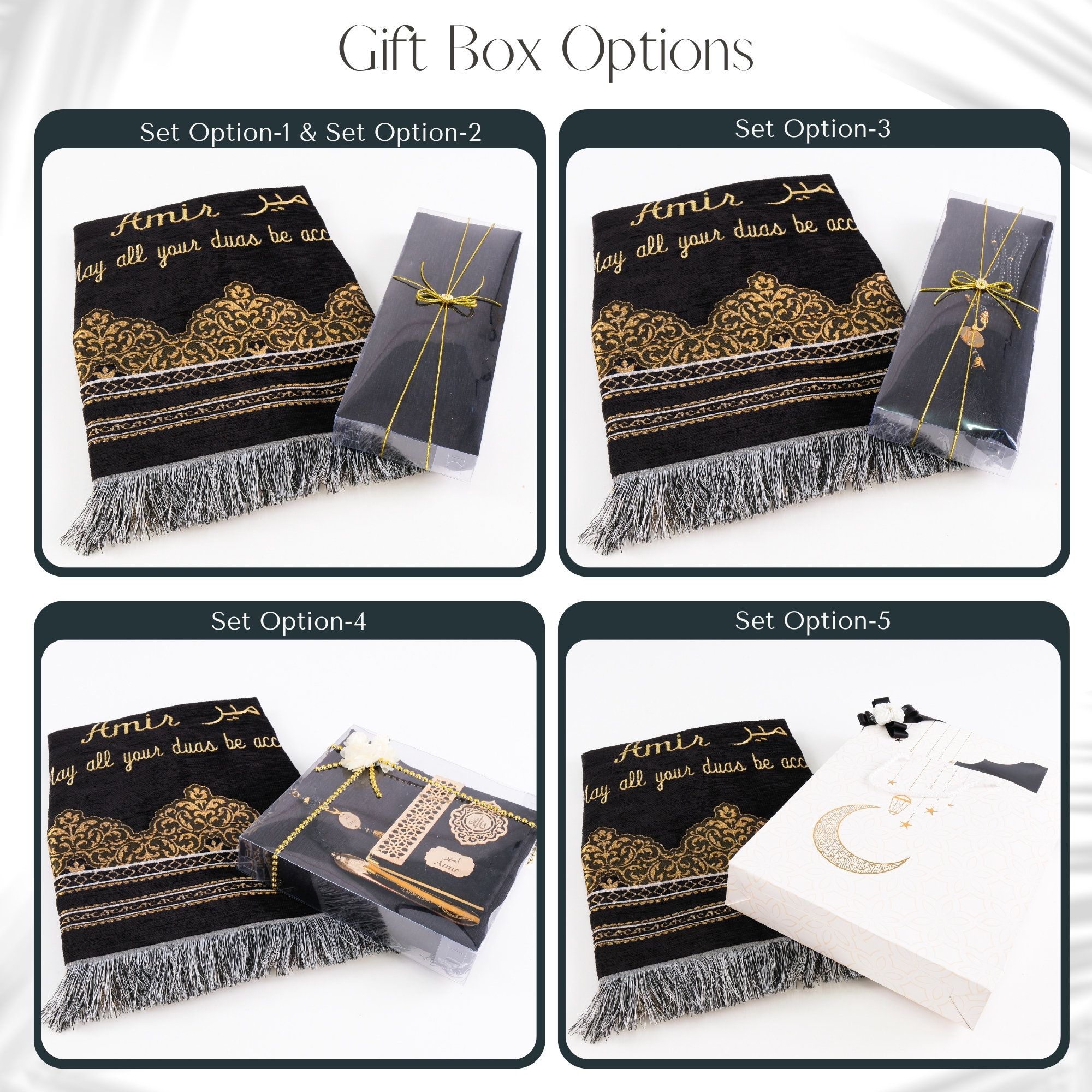 Personalized Prayer Mat Quran Tasbeeh Gift Set Ramadan Eid Hajj Umrah ...