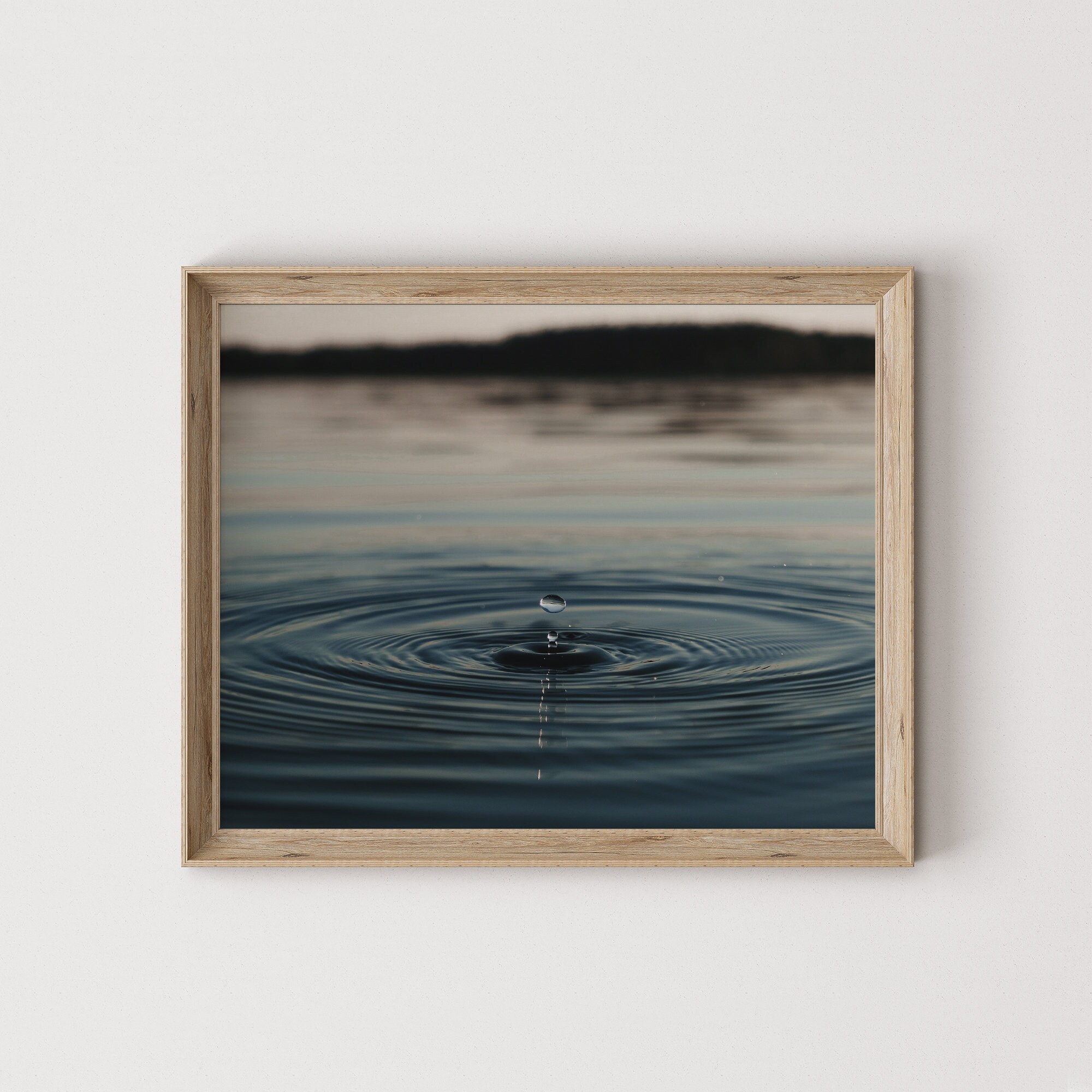 Water Drop on Lake Surface, Rustic Wall Art, Water Ripples Photo, Lake ...