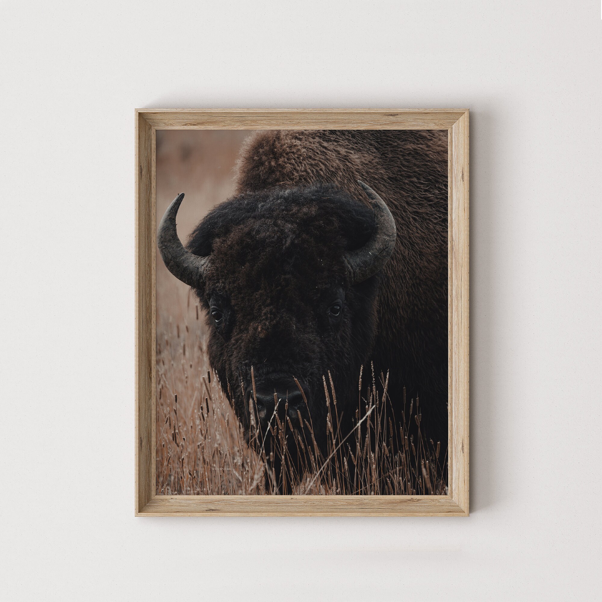Rustic Bison Printable, Western Home Decor, American Buffalo Print ...