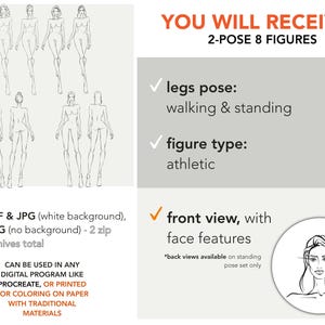 Fashion Figure Templates: WALKING and STANDING Designer Croquis ...