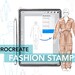 Fashion Croquis Template. 2 Female Croqui Poses Printable and Digital ...