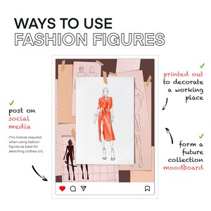 Fashion Figures Body Templates flat Sketch Procreate Fashion Design ...