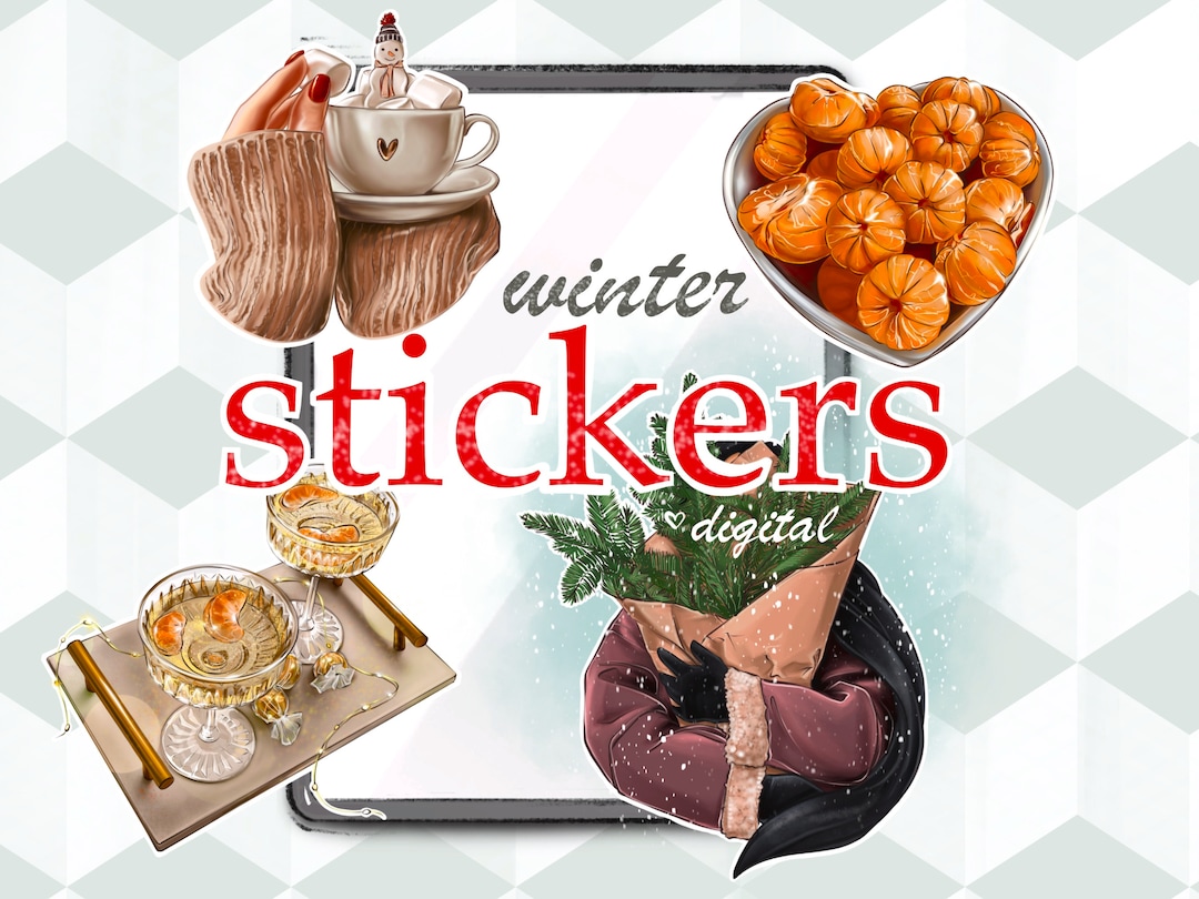 Winter Digital Stickers, Aesthetic Cute Digital Stickers for Instagram ...