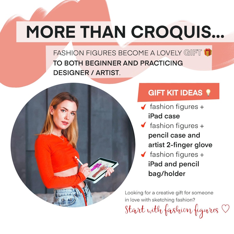 Female Croquis Template, Fashion Figures Procreate Croquis Stamps ...