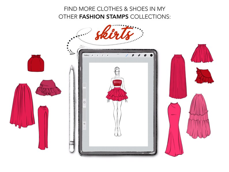 Procreate Brushes Body Poses | Fashion Figure Croquis Template Bundle ...