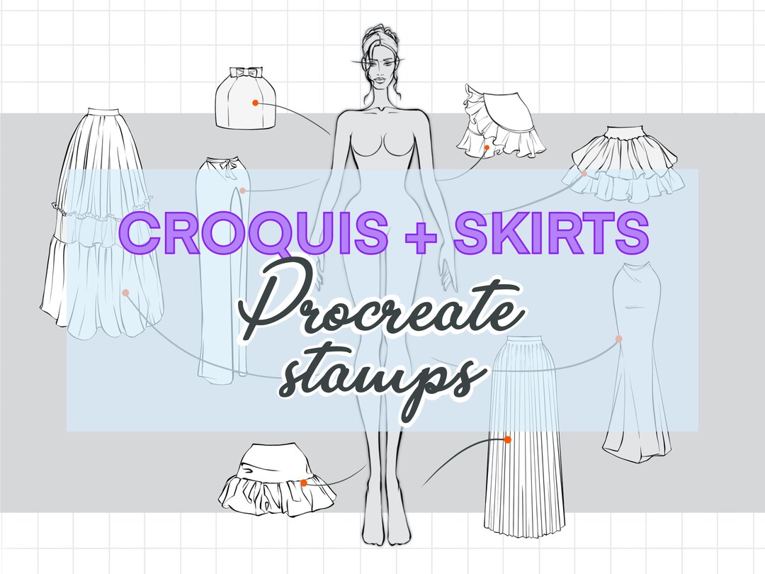 Procreate Brushes for Fashion Designer | Croquis Procreate With Clothes ...