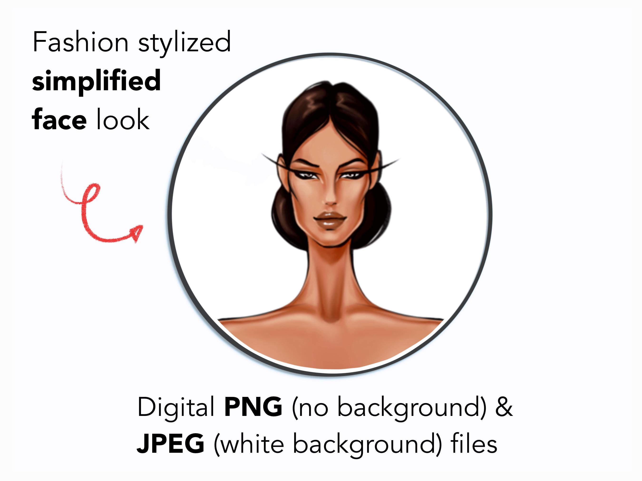 Symmetrical Female Body Template, Basic Pose Digital Croquis. Art Tools ...