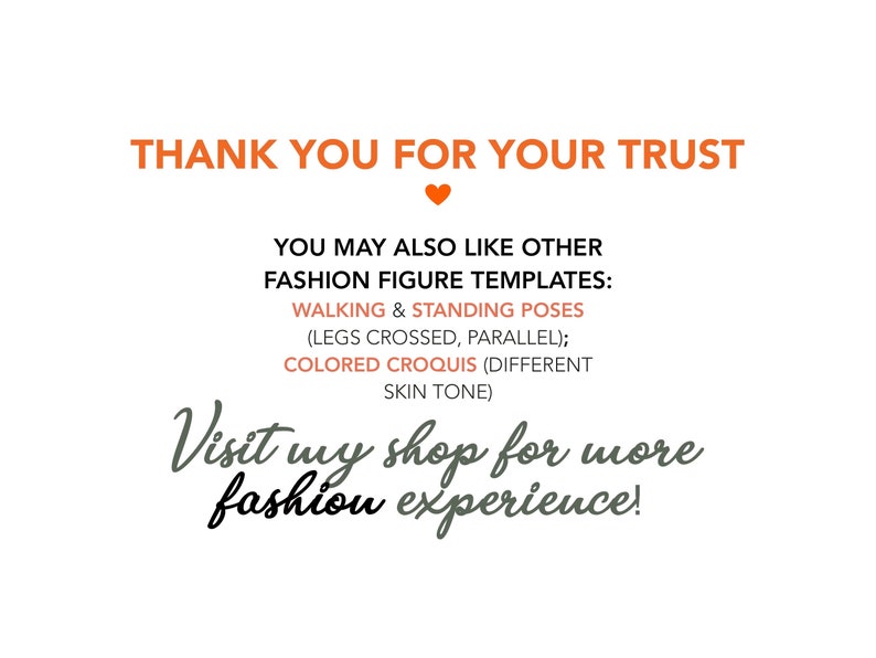 6 Female Figures Body Drawing Templates for Fashion Illustration ...