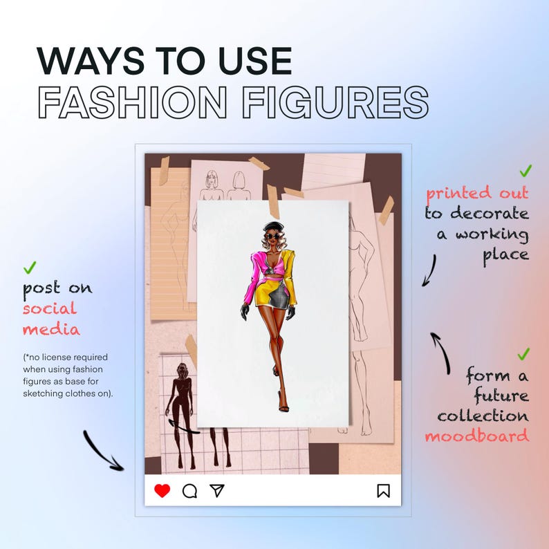 Black Women Female Croquis - Fashion Mannequin Bundle | Fashion Figure ...