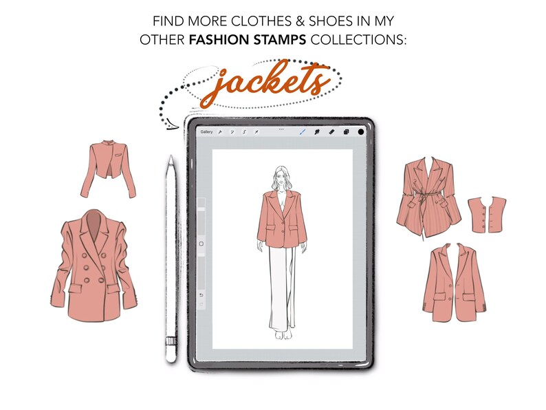 Procreate Brushes Body Poses | Fashion Figure Croquis Template Bundle ...