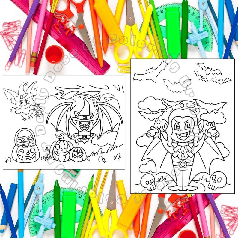 Halloween Coloring Pages, Printable Coloring Sheets, Halloween Activity ...