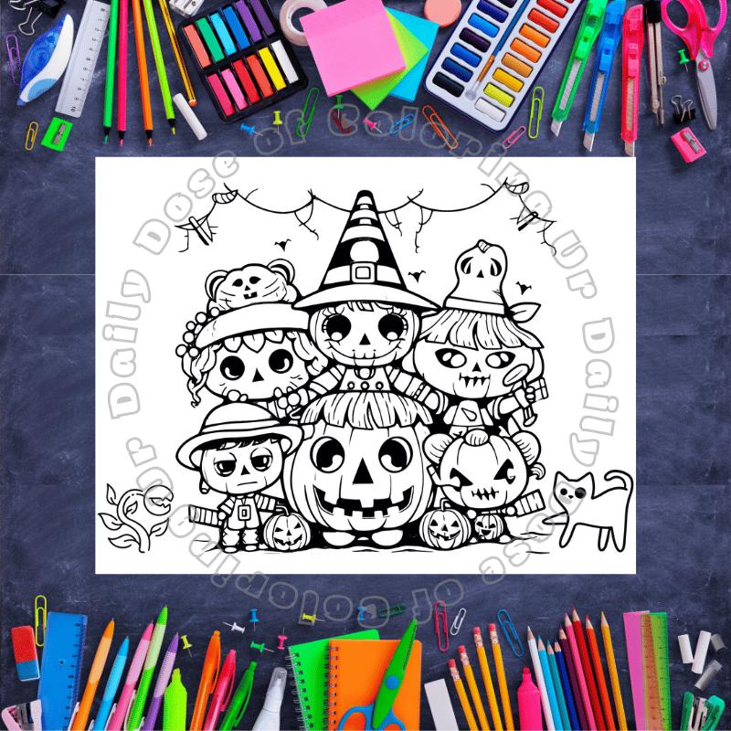 Halloween Coloring Pages, Printable Coloring Sheets, Halloween Activity ...