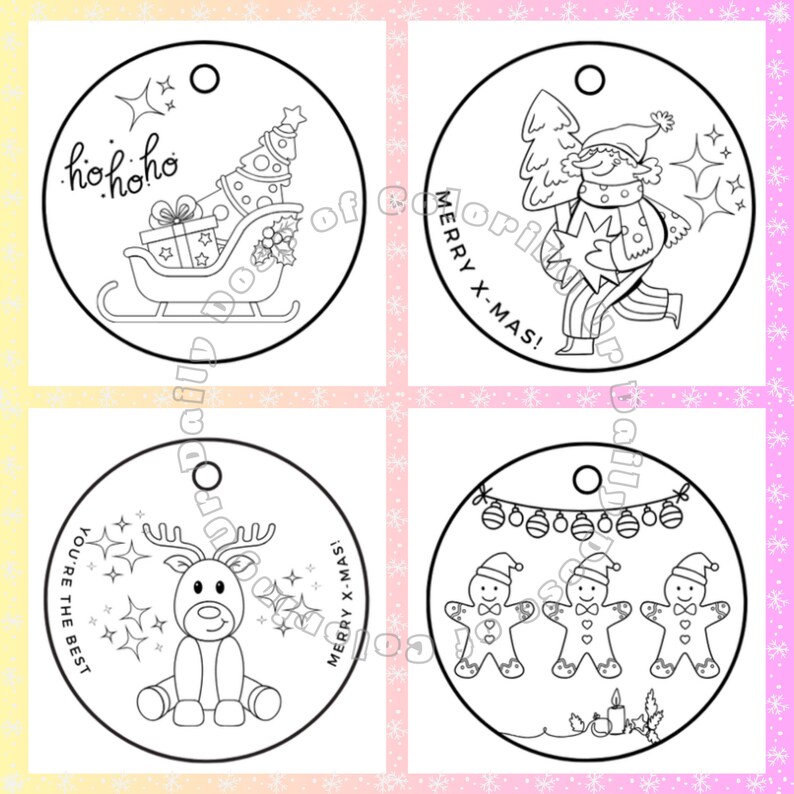 Coloring Pages 47 Beautiful Christmas Gift Tags. Christmas Gifts Kids ...