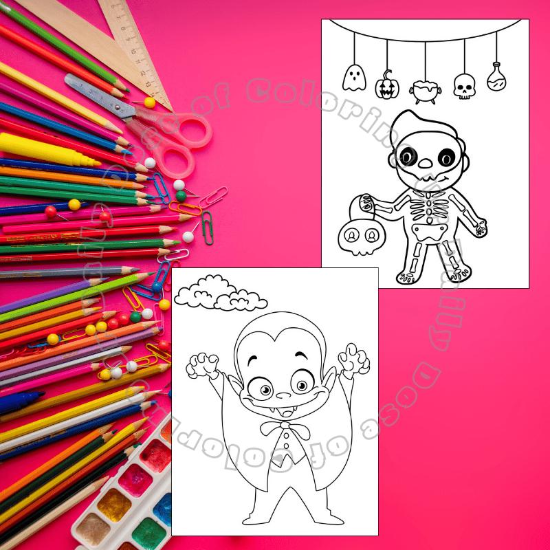 Halloween Coloring Pages, Printable Coloring Sheets, Halloween Activity ...