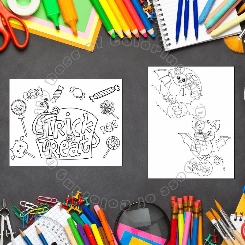 Halloween Coloring Pages, Printable Coloring Sheets, Halloween Activity ...