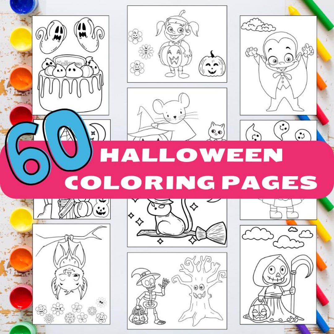 Halloween Coloring Pages, Printable Coloring Sheets, Halloween Activity ...