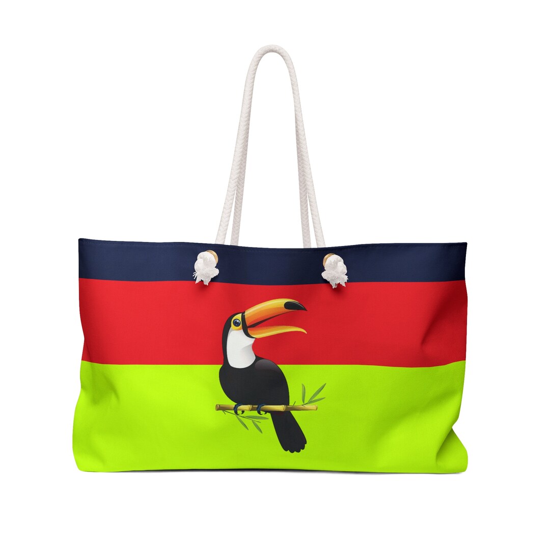 Stylish Tropical Beach Bag Large Beach Tote Tropical Design Extra-large ...