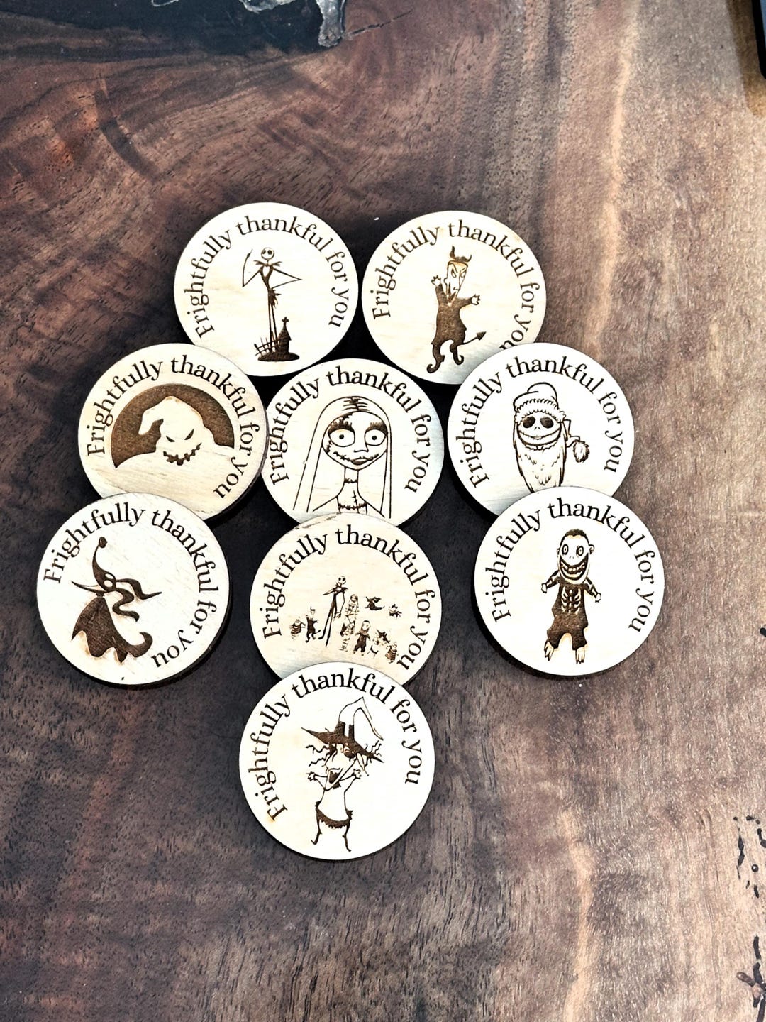 Cast Member Thank You Tokens | Single-sided Wooden Coins | Non ...