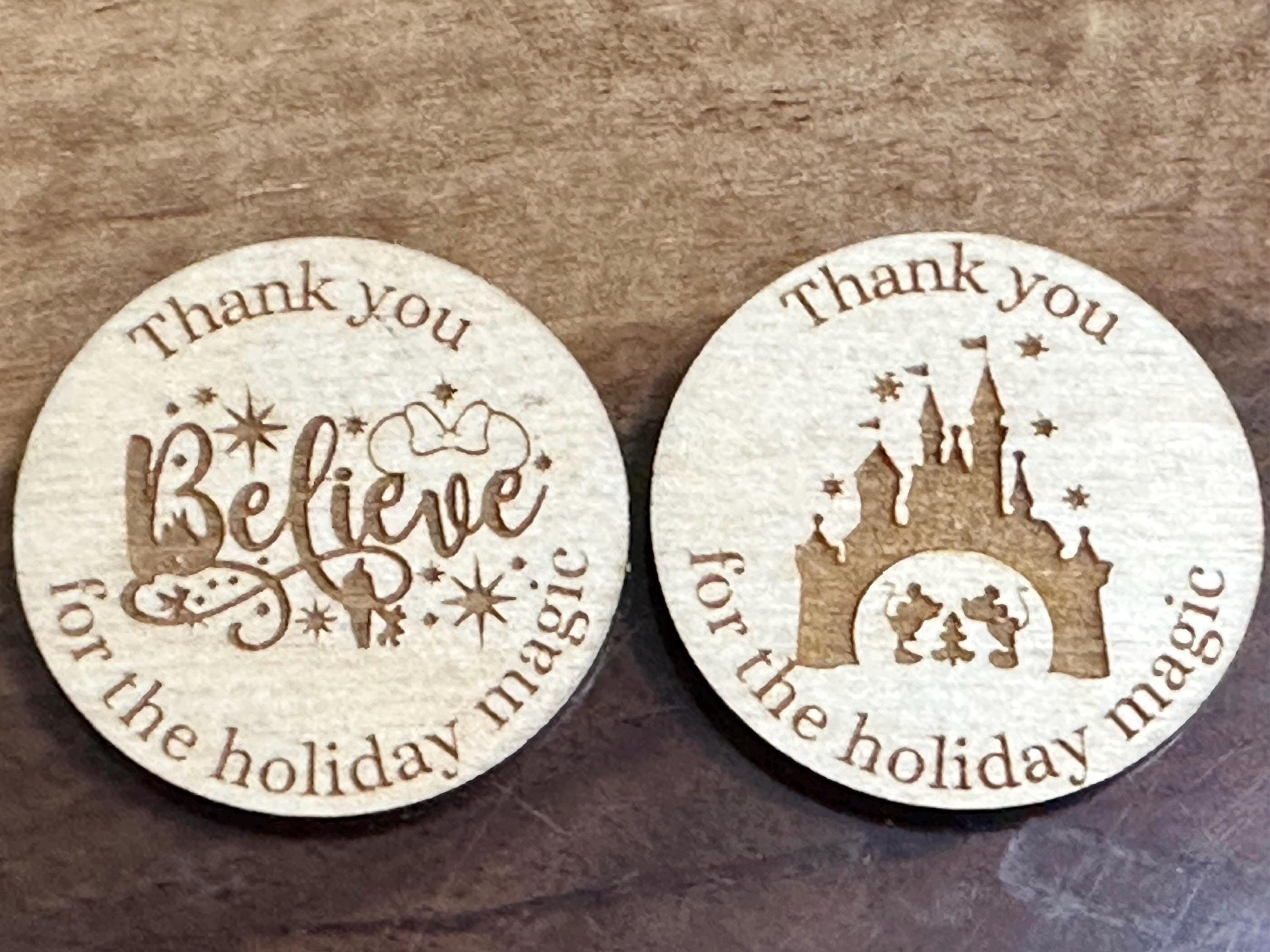 Cast Member Thank You Tokens | Single-sided Wooden Coins | Non ...
