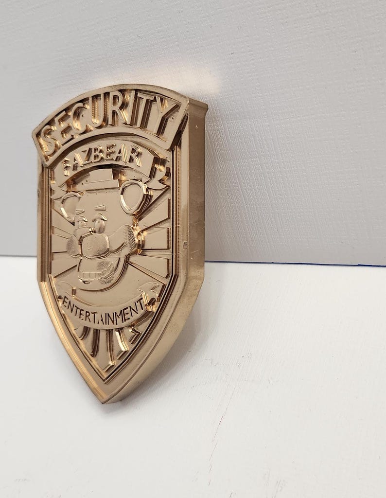 Five Night's at Freddy's Security Badge - Etsy