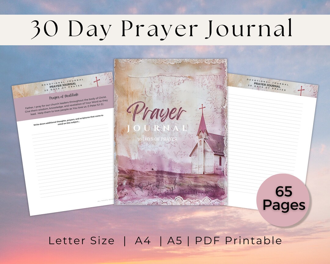 30-day Prayer Journal Kit: Faith Journaling (digital Download) - Etsy