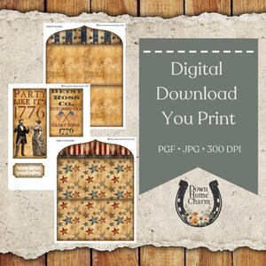 Vintage Patriotic Junk Journal Folio, Patriotic Junk Journal, Patriotic ...