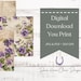 Violet Junk Journal, Mother's Day Gift, Digital Paper, Ephemera, Junk ...