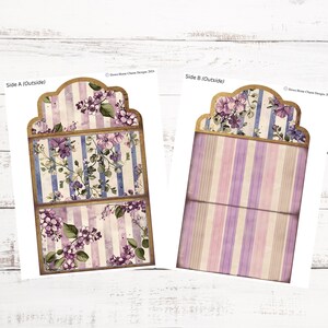 Violet Junk Journal, Mother's Day Gift, Digital Paper, Ephemera, Junk ...