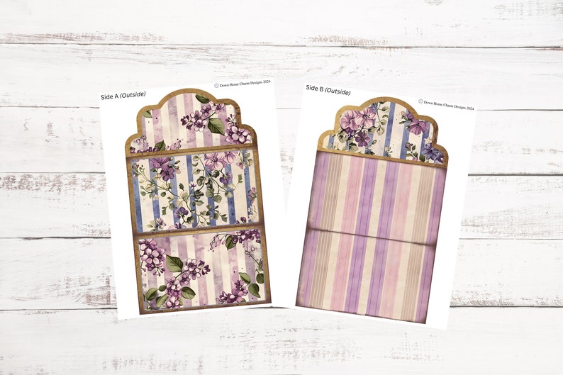 Violet Junk Journal, Mother's Day Gift, Digital Paper, Ephemera, Junk ...