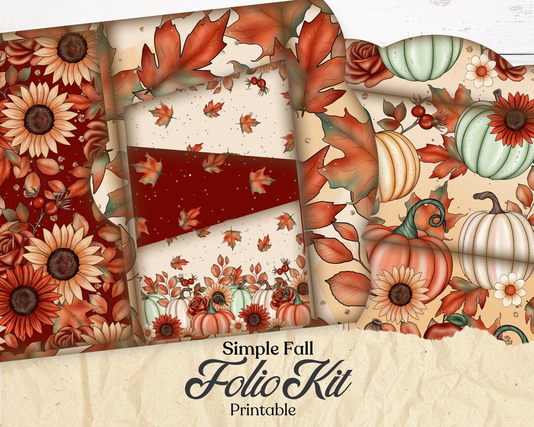 Pumpkin Junk Journal Folio: Vintage Autumn Printable (PDF) - Etsy