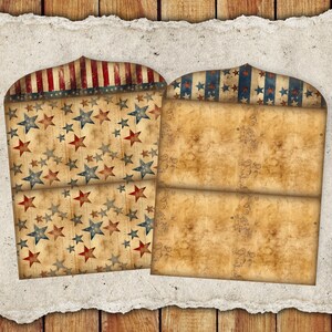 Vintage Patriotic Junk Journal Folio, Patriotic Junk Journal, Patriotic ...