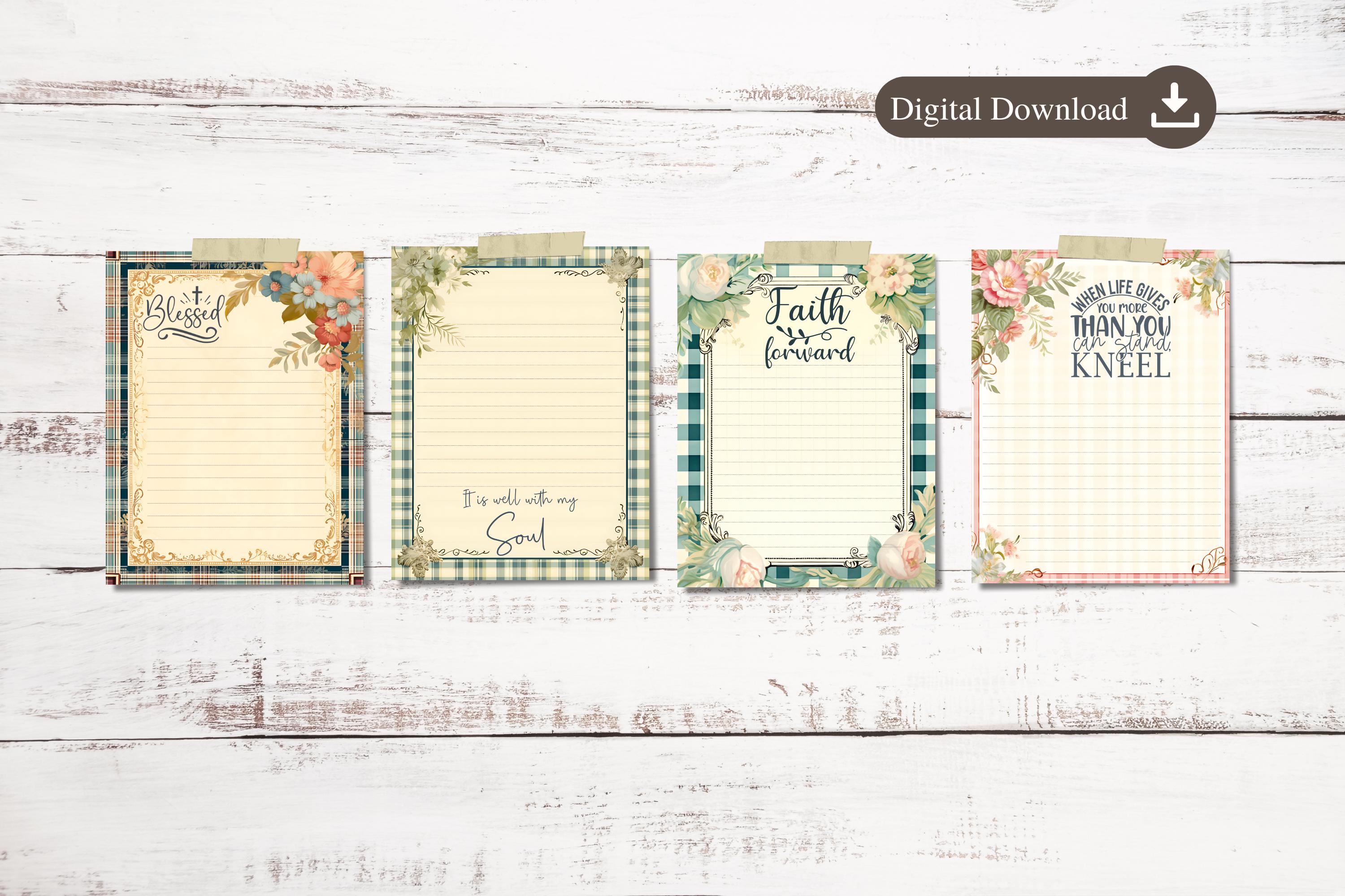 Faith Journal Kit, Prayer & Bible Verse Pages (digital Download) - Etsy