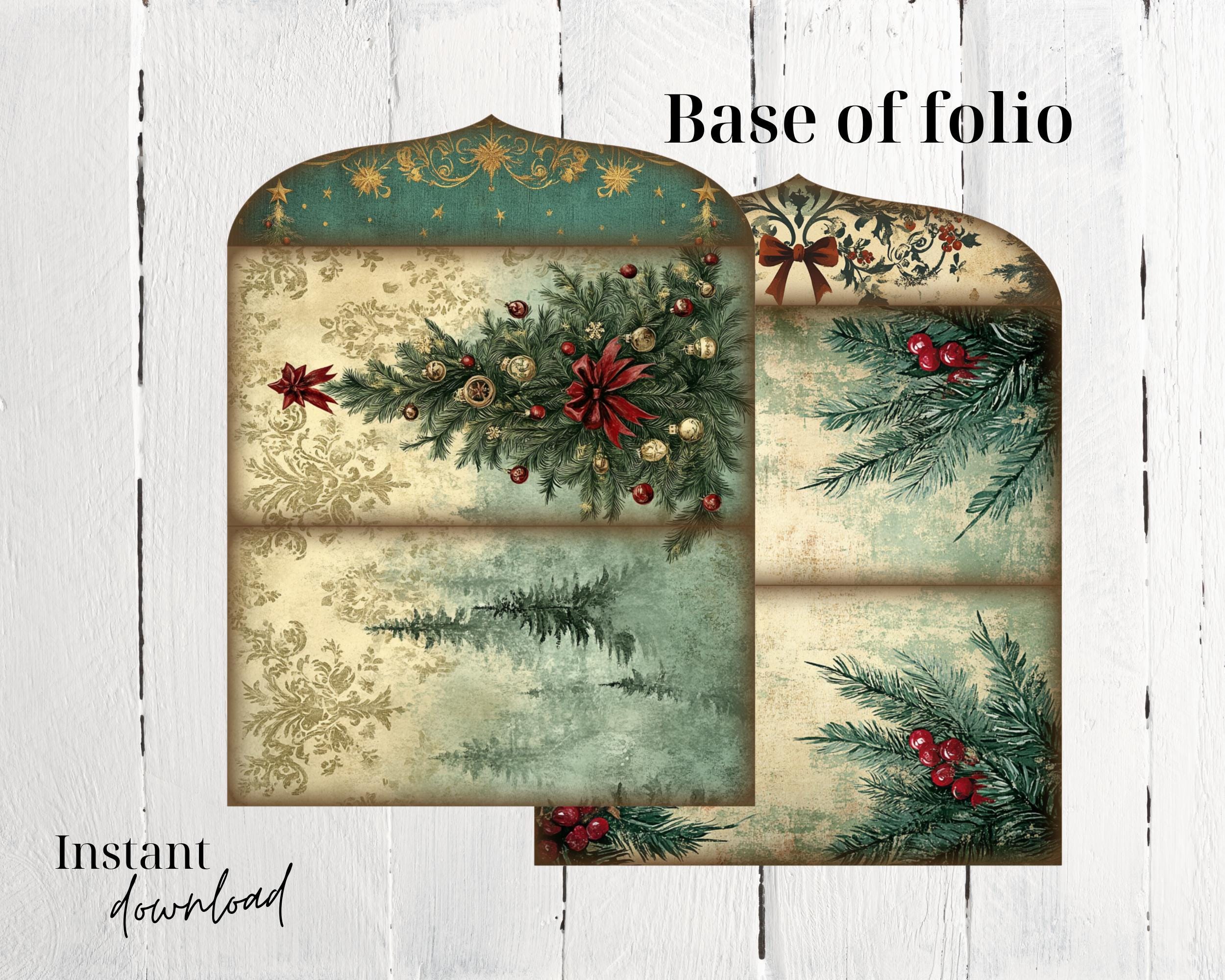 Vintage Christmas Junk Journal Kit: Old World Winter Ephemera (digital ...
