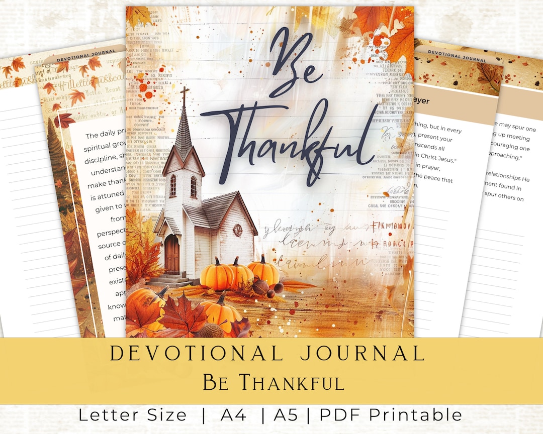 Be Thankful Mini Devotionl Journal: Thank God for Your Blessings (PDF ...
