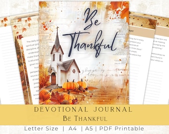Be Thankful Mini Devotionl Journal: Thank God for Your Blessings (PDF ...