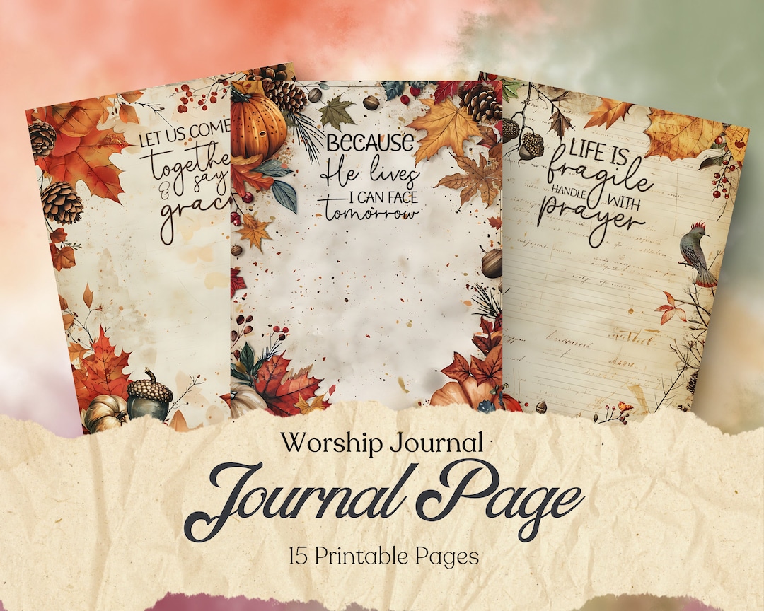 Worship Journal Kit, Bible Study, Faith Junk Journal, Faith Journal ...