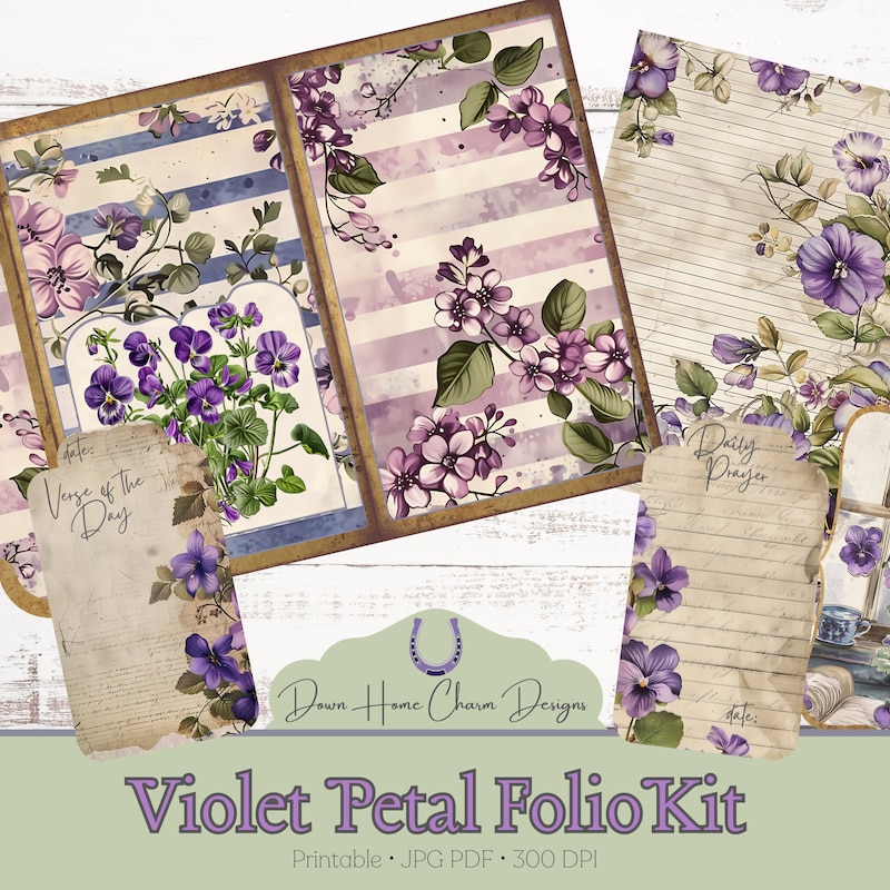 Violet Flower Journal Kit - Etsy
