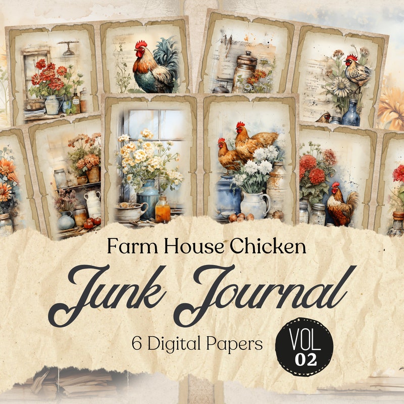 Chicken Collage - Etsy