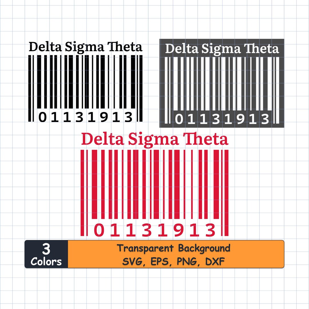 3 Barcodes, Delta Sigma Theta SVG, 1913 Delta Sigma, Delta Png, Delta ...