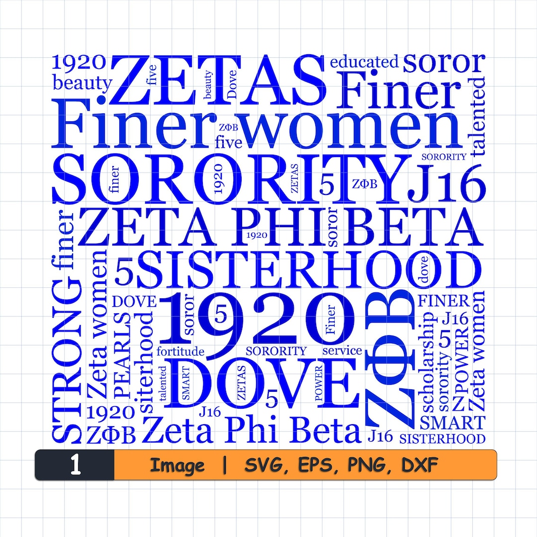 Zeta Phi Beta SVG Bundle: Sorority Cut Files (digital Download) - Etsy