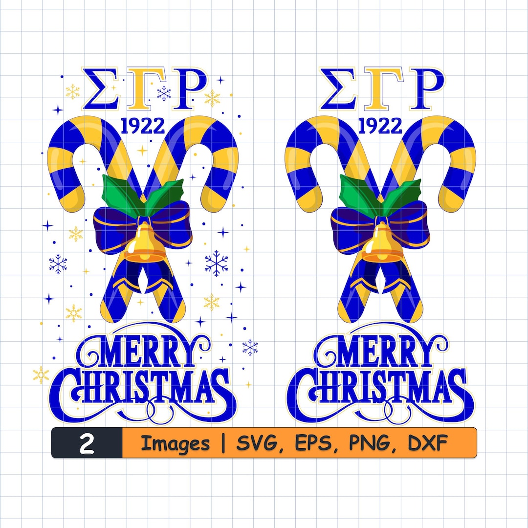 Sigma Gamma Rho Christmas Svg, Png, Eps Bundle. Sgrho Letters Svg ...