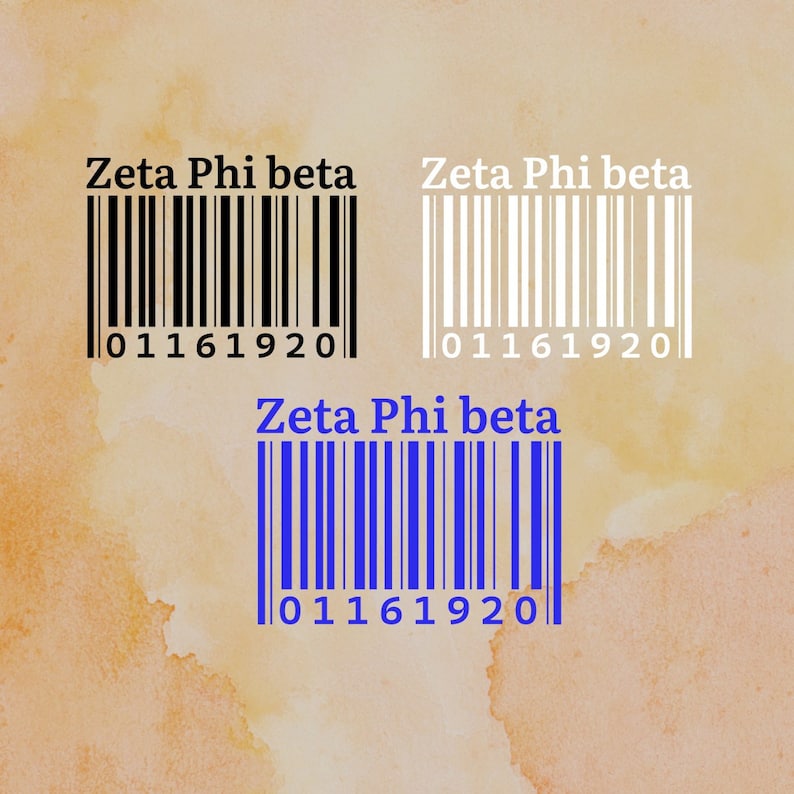 Zeta Phi Beta Barcode SVG Bundle: Sorority Cut Files (digital Download ...