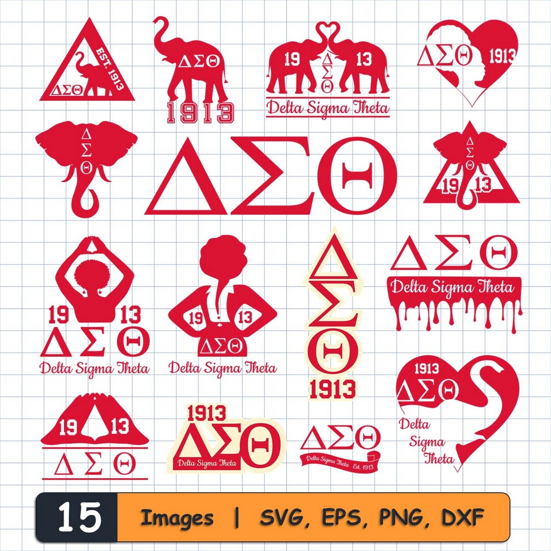 15 Delta Sigma Theta SVG, Dxf, Png, Eps Bundle. DST Svg, Delta Sigma ...