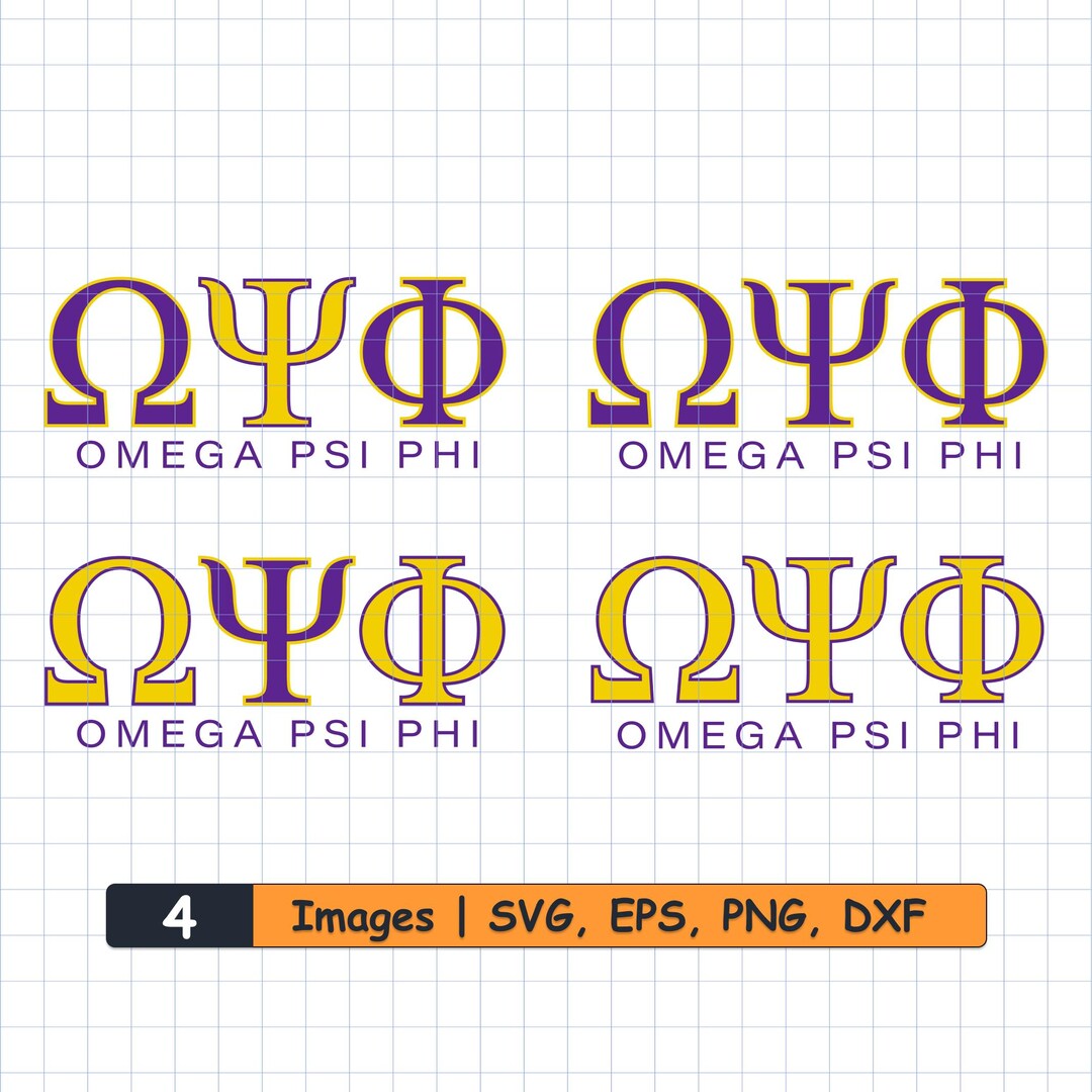 Omega Psi Phi SVG Design: Fraternity Greek Letters (digital Download ...