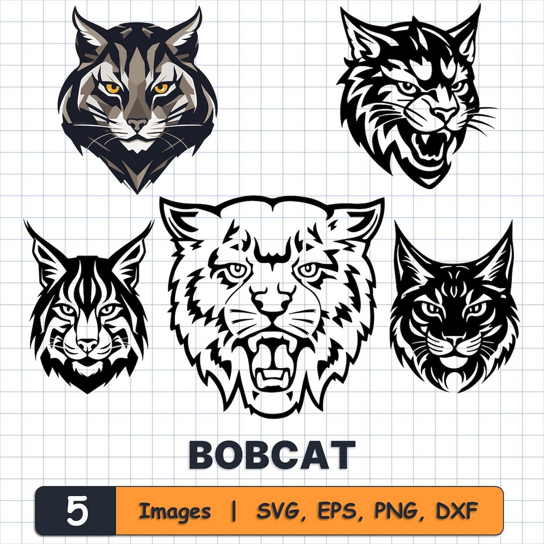 Bobcat SVG Bundle: Wildcat Vector Cut Files (digital Download) - Etsy
