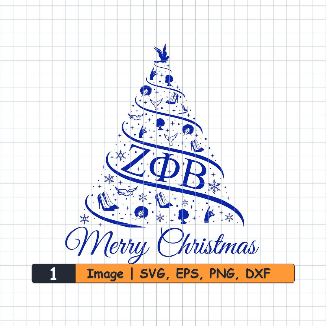 Zeta Phi Beta Christmas Tree SVG Bundle (digital Download) - Etsy