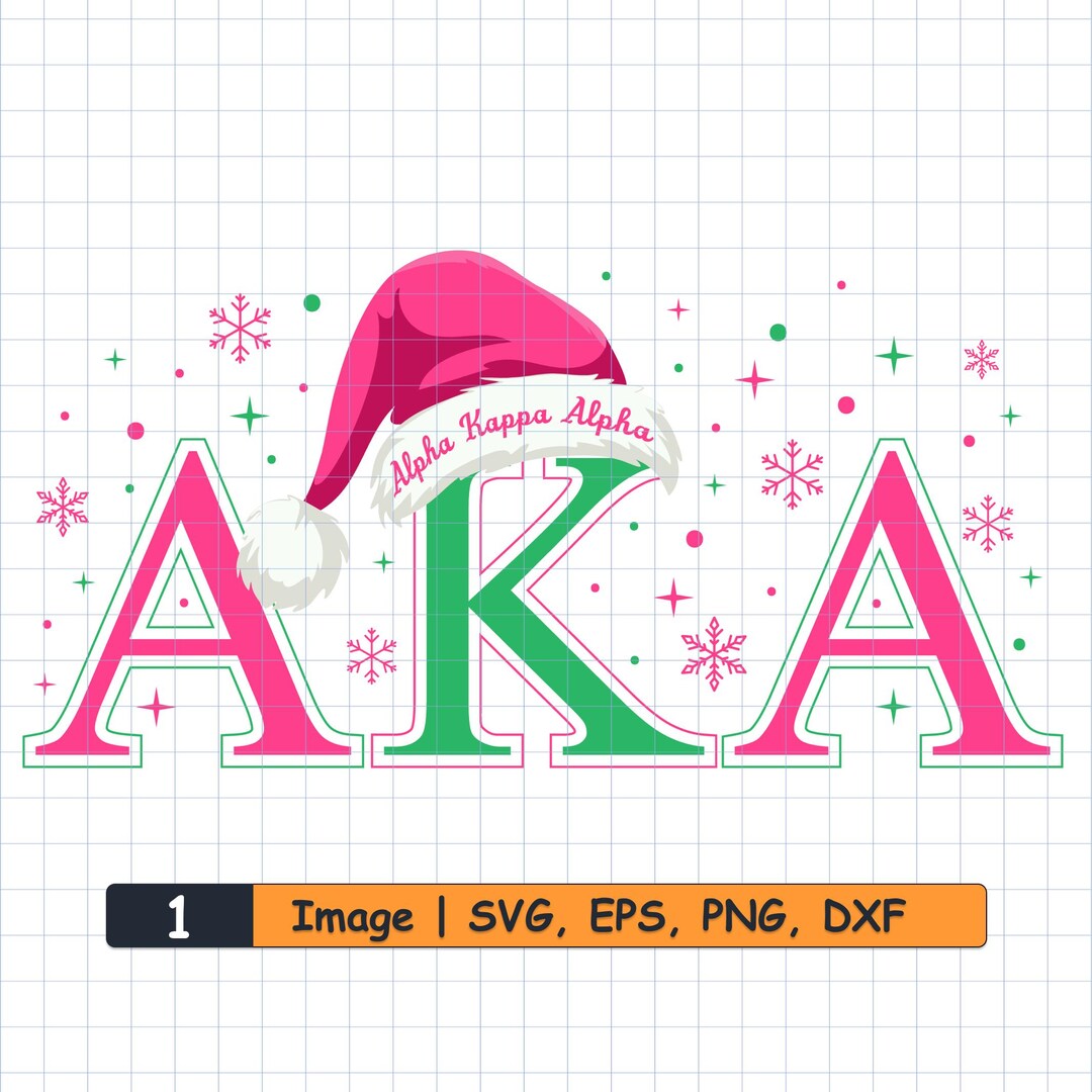 Alpha Kappa Alpha Christmas SVG Bundle: AKA Sorority Cut File (digital ...